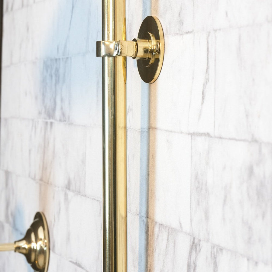 Unlacquered Brass Exposed shower Round Head with Handheld - Brassna