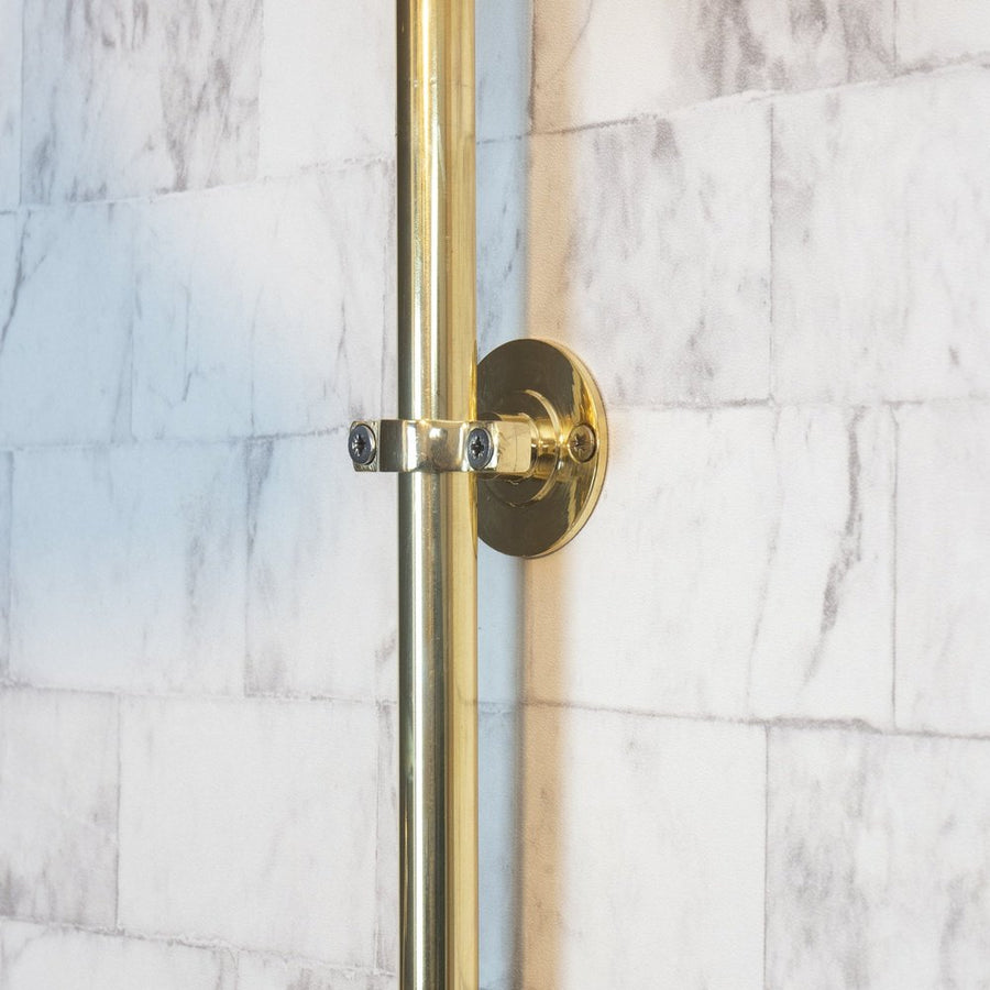 Unlacquered Brass Exposed shower Square Head with Handheld - Brassna